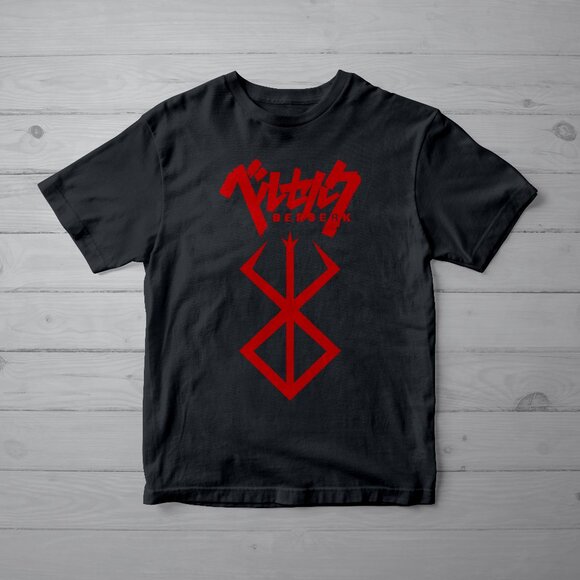 Vintage Berserk Anime Graphic Shirts | Shirts | Kanji Japanese Berserk ...